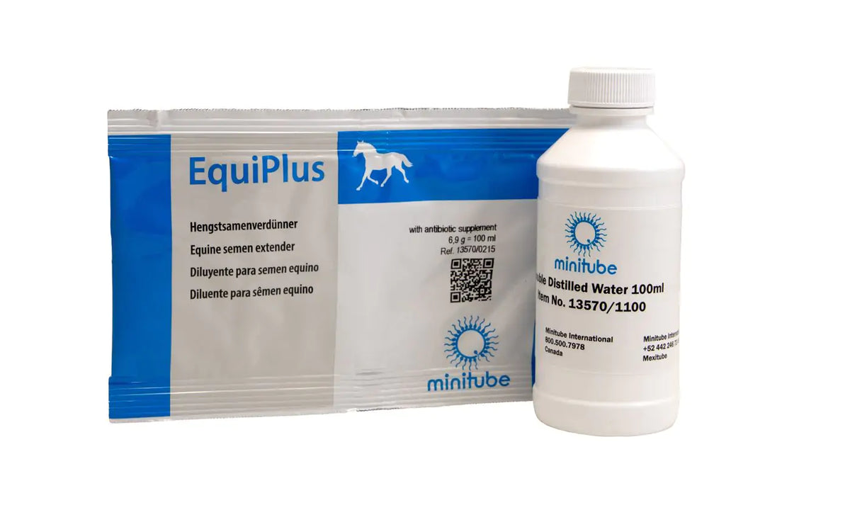 EquiPlus equine semen extender, powder form, with 100 ml distilled wat ...