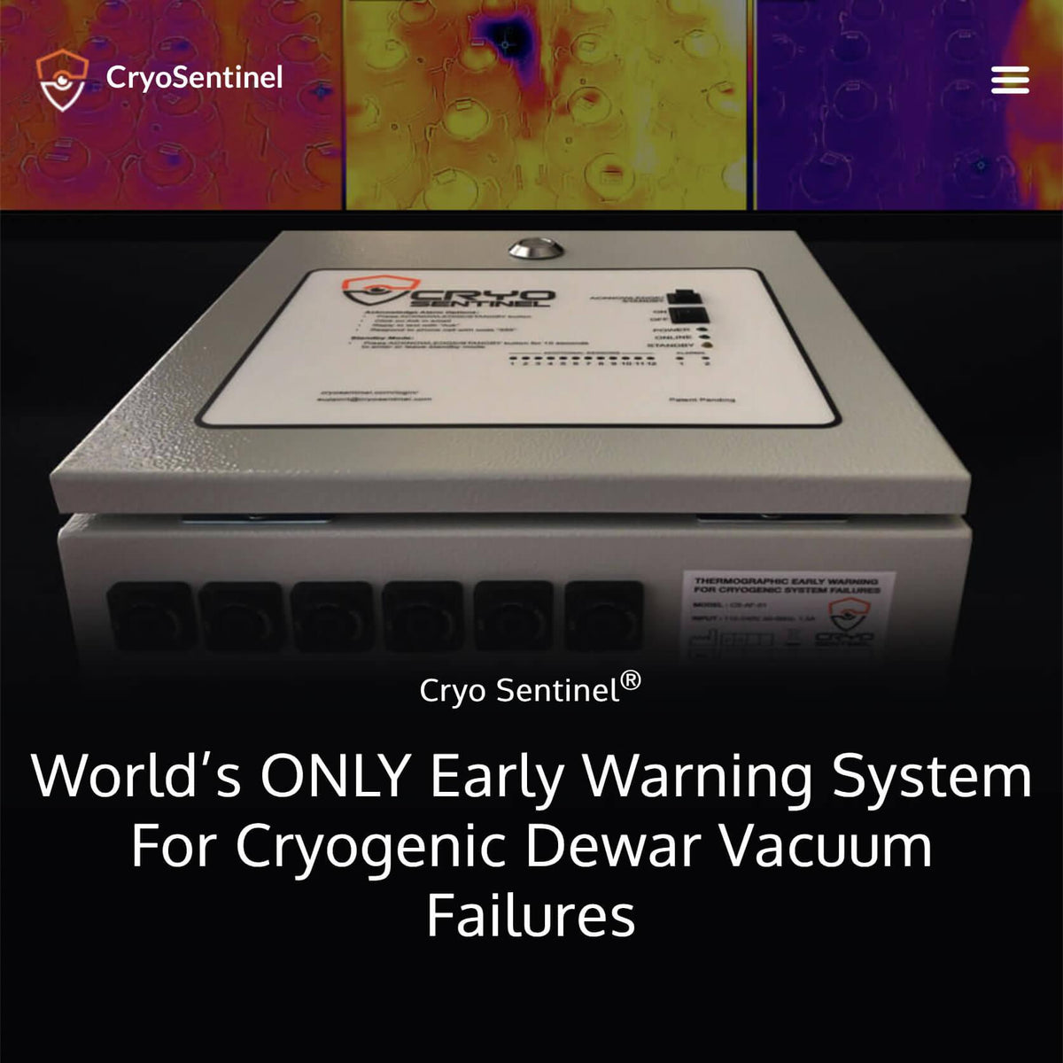 CryoSentinel® - Thermographic Cryogenic Storage Vacuum Failure Monitor ...