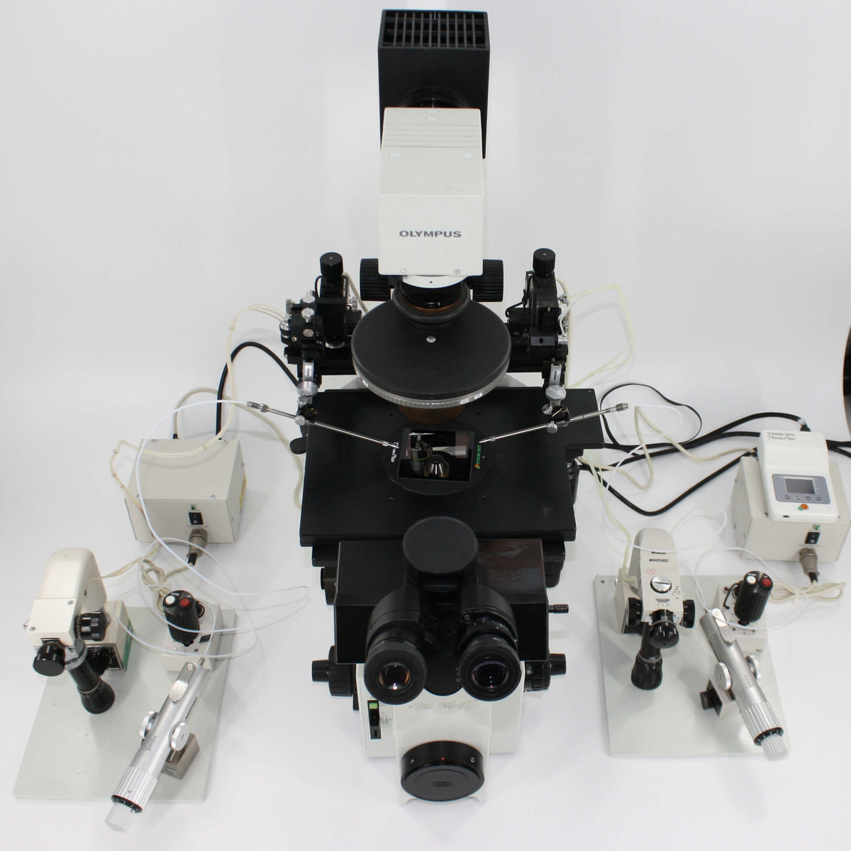 Olympus IX70 Inverted Microscope System with Motorized Narishige Micro ...