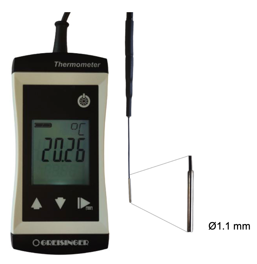 High Precision Reference Thermometer with Micro-Probe Ø1.1 mm for Vitr ...